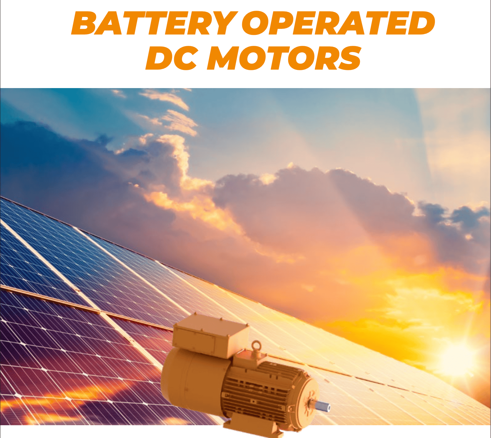 Introducing Our Advanced Battery-Powered DC Motors